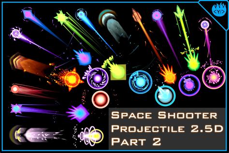 Space Shooter Projectile D Part Package Vfx Unity Asset Store