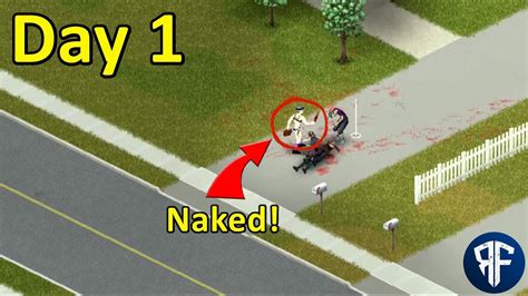 Surviving Naked Day 1 Project Zomboid YouTube