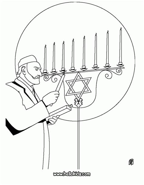 HANUKKAH Coloring Page Candle Lighting Coloring Home