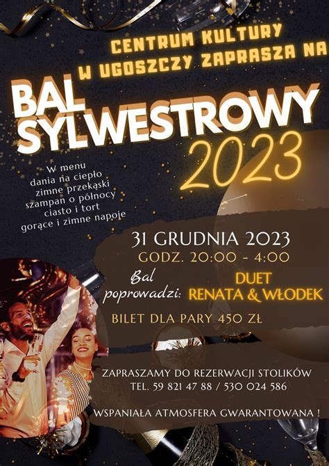 Bal Sylwestrowy 2023 2024 Centrum Kultury I Biblioteka Gminy Studzienice