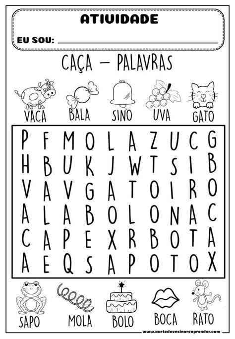 19 Ideias de caça palavras para imprimir e se divertir Artesanato