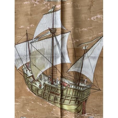 Carré foulard Hermès Christophe Colomb découvre l Amérique 12 octobre 1492