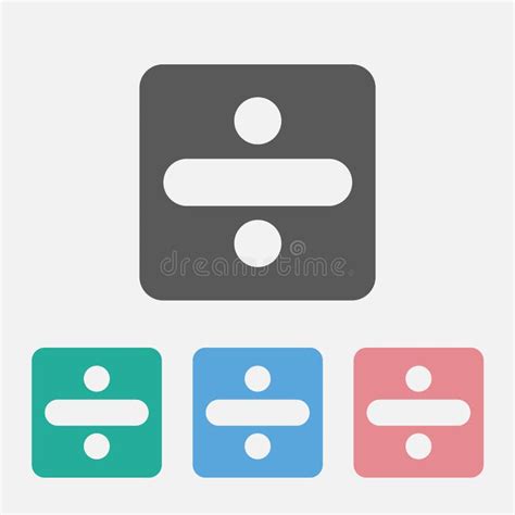 Divide Sign Illustration Math Symbol Flat Vector Illustration Design