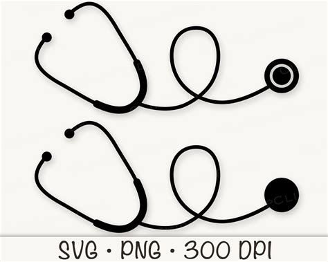 Stethoscope Svg Nurse Doctor Medical Np Rn Vector Cut Etsy