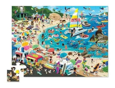 Rompecabezas Puzzle 48 Piezas Día En La Playa Crocodile Envío gratis