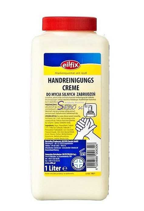 Pasta krem do mycia rąk EILFIX 1 L