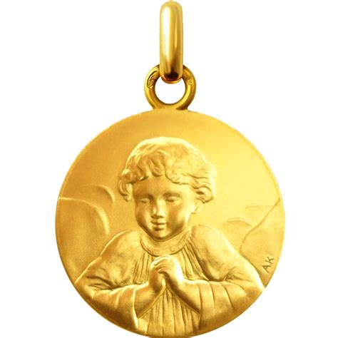 Médaille Mon Petit Ange Gardien en or 18 carats 22 mm