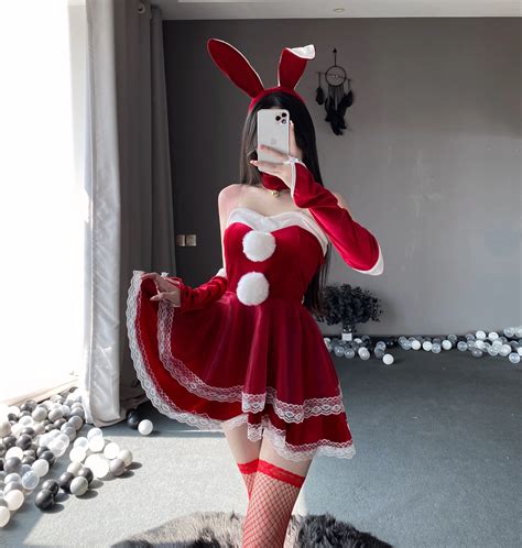 Costume Women Erotic Outfit Cosplay Christmas Bunny Girl Role Play Sex Anime Lingerie Skirt
