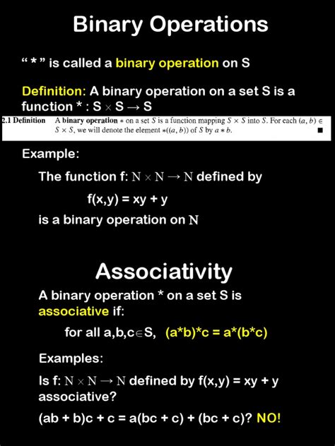 binary operations l2 pdf group mathematics integer