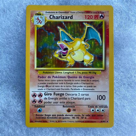 Carta Pokemon Charizard Primera Edicion MercadoLibre