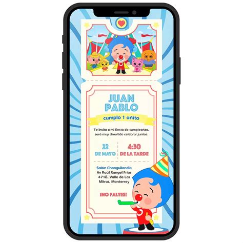 Invitación Digital Plim Plim Divino Detalle