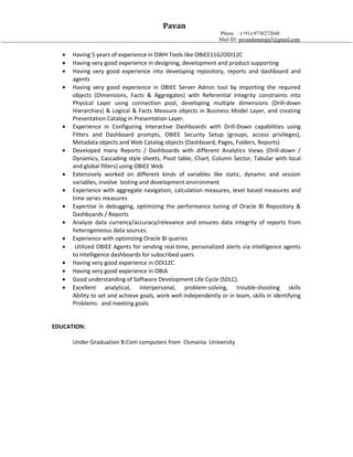 Pavan Resume Pdf