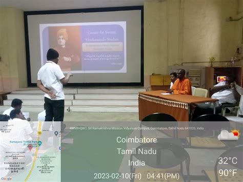 Swami Vivekananda Study Circle Sri Ramakrishna Mission Vidyalaya