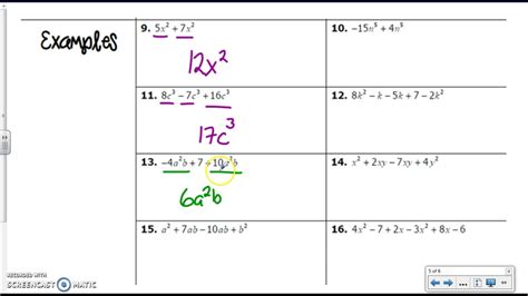 Combine Like Terms YouTube