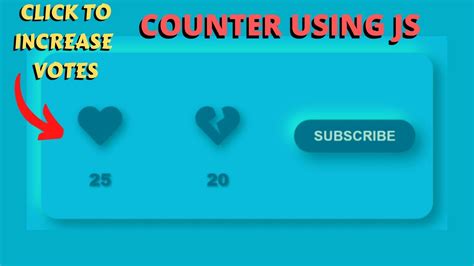 Like Dislike Counter For Social Media Accounts Using Only HTML CSS And