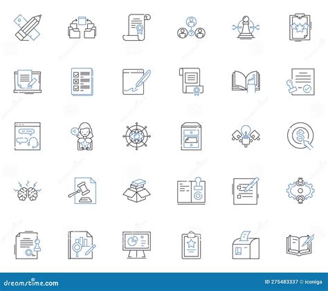 Effectiveness Line Icons Collection Efficiency Productivity Impact