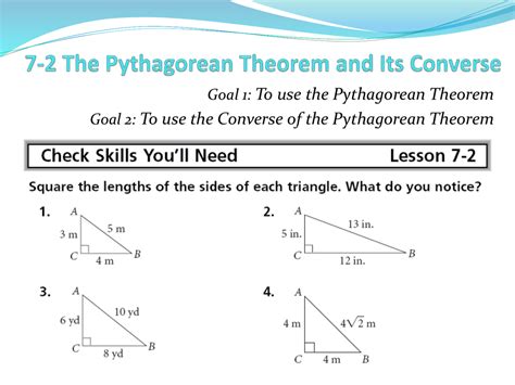 Pythagorean Theorem And Converse Worksheets