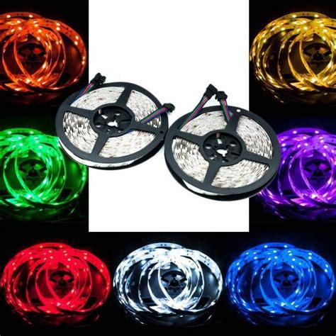 20M 10M X2 Bande Ruban Flexible Lumineux 5050 Cdiscount Maison