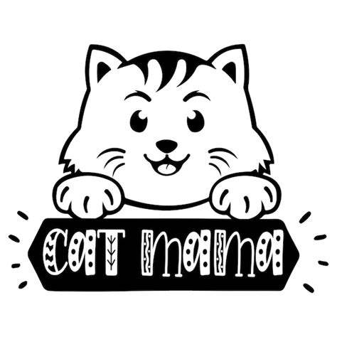 Dise O De Svg De Gato Vector Premium