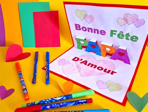 Fabriquer une carte pop up pour la fête des pères