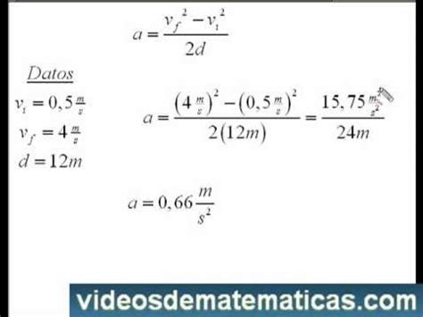 Cinem Tica Calculo De La Aceleracion Conociendo La Distancia