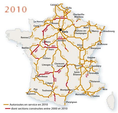 Kaart Frankrijk Autoroute Du Soleil Vogels