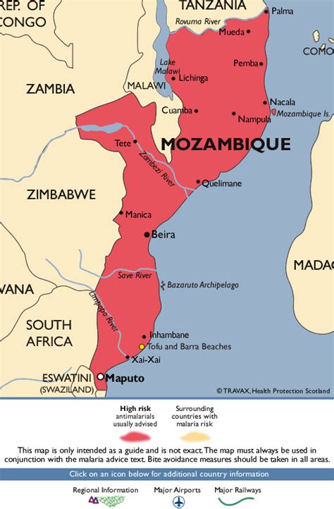Mozambique Malaria Map Fit For Travel