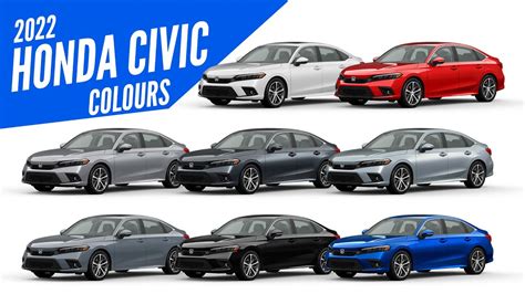 Honda Civic Sedan All Color Options Images Autobics Youtube