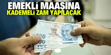 Emekli maaşına kademeli zam yapılacak