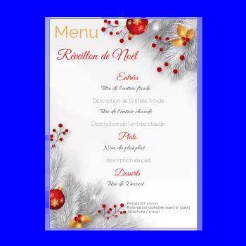 Décrypter 34 imagen carte menu noël à faire soi même fr thptnganamst