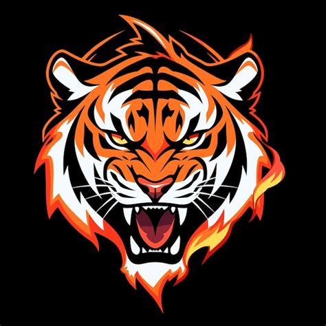 Logotipo de mascote de cabeça de tigre para Esport Tiger Tshirt Design