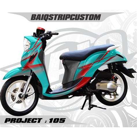 Jual DECAL STICKER MOTOR YAMAHA FINO FULL BODY MOTIF RACING 2 Shopee