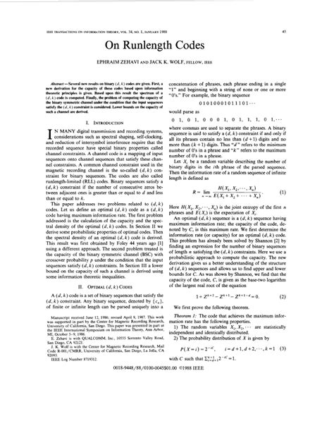 pdf on runlength codes