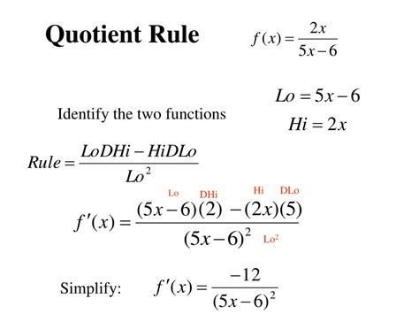 PPT Calculus 2413 Chapter 3 3 Product Rule Quotient Rule Higher