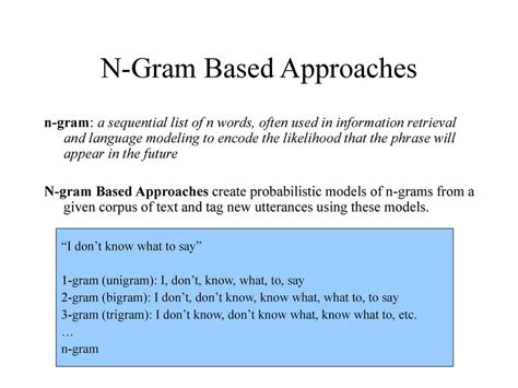 n gram based approaches ppt download