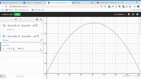 using desmos to graph parametric equations youtube