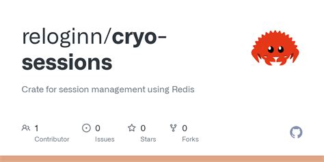 GitHub Reloginn Cryo Sessions Crate For Session Management Using Redis