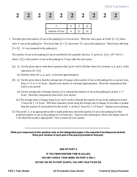 Day Hw Frq Passwater Yuh Frq Task Model A Frq Task Models Ap