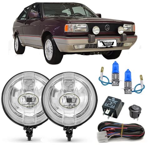 Kit Farol Milha Auxiliar Vidro Gol Quadrado Gt Gts Gti Shopee