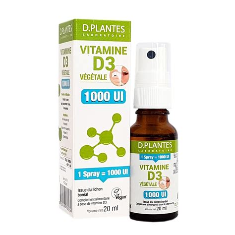 Vitamine D3 Végétale 1000 UI Spray 20 ML D Plantes
