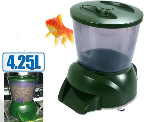 LCD Digital 4 25L Auto Pond Fish Feeder With Programmable Automatic
