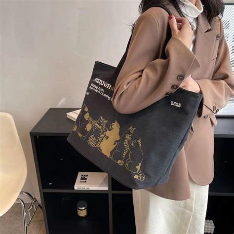 Kaufe Casual Große Kapazität Schulter Taschen Shopper Leinwand Brief