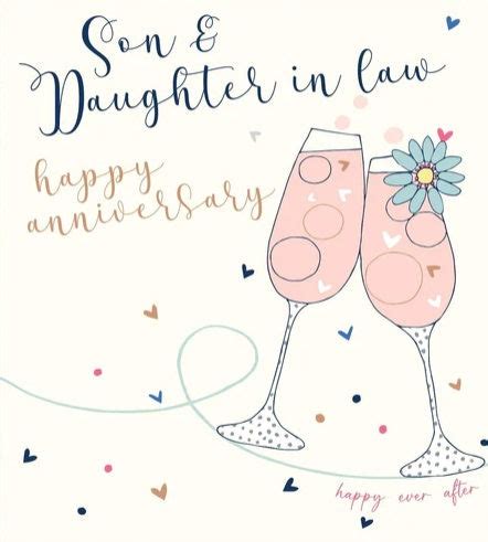 Son Daughter In Law Anniversary Card The Tokenhouse