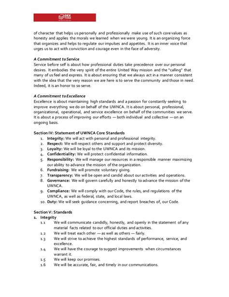 Charitable Organization Code Of Ethics Policy In Word And Pdf Formats