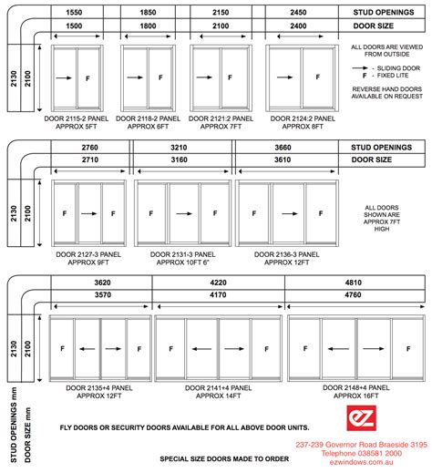 Standard Sliding Doors Online Double Sliding Door Size EZ Windows