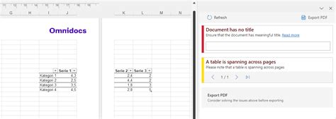 table is spanning across pages excel only omnidocs