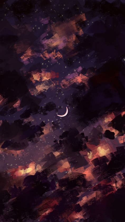 Update 70 Night Sky Moon And Stars Wallpaper In Cdgdbentre