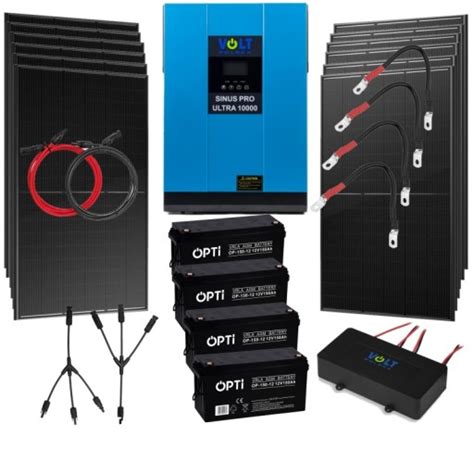 Zestaw Solarny Fotowoltaiczny W V Panel W Akumulator