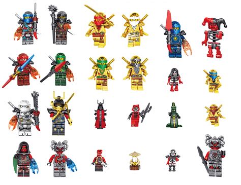 NINJAGO KLOCKI MINI FIGURKI NINJA 24 SZTUK GOLD 12291323394 Allegro Pl