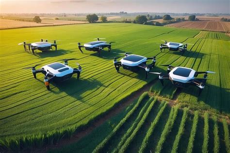 Drones Flying Over Farm Fields In The Future To Automate Farming In
